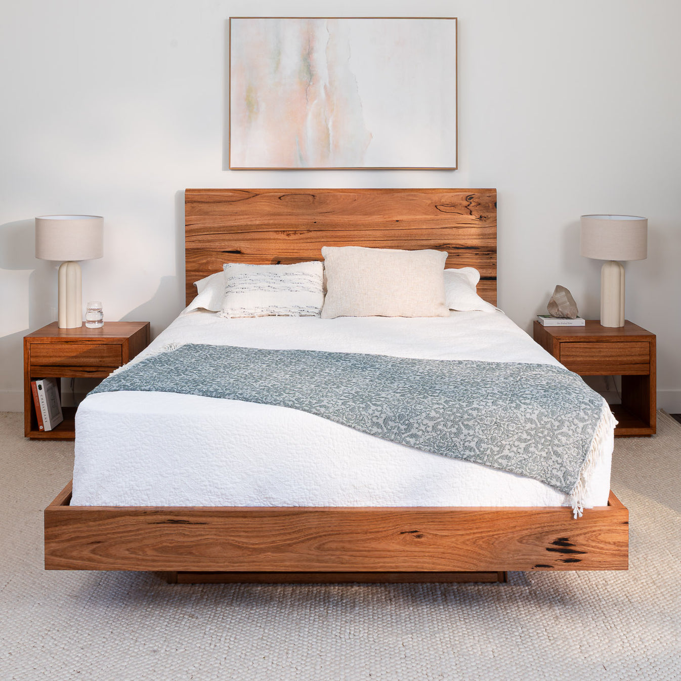 Kobe Live Edge Messmate Bed Frame (Honey Oak Stain) – The Acacia Tree