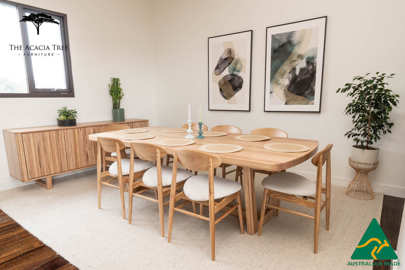 Dion Solid Vic Ash/ Wormy Chestnut Dining Table - Made in Australia ...