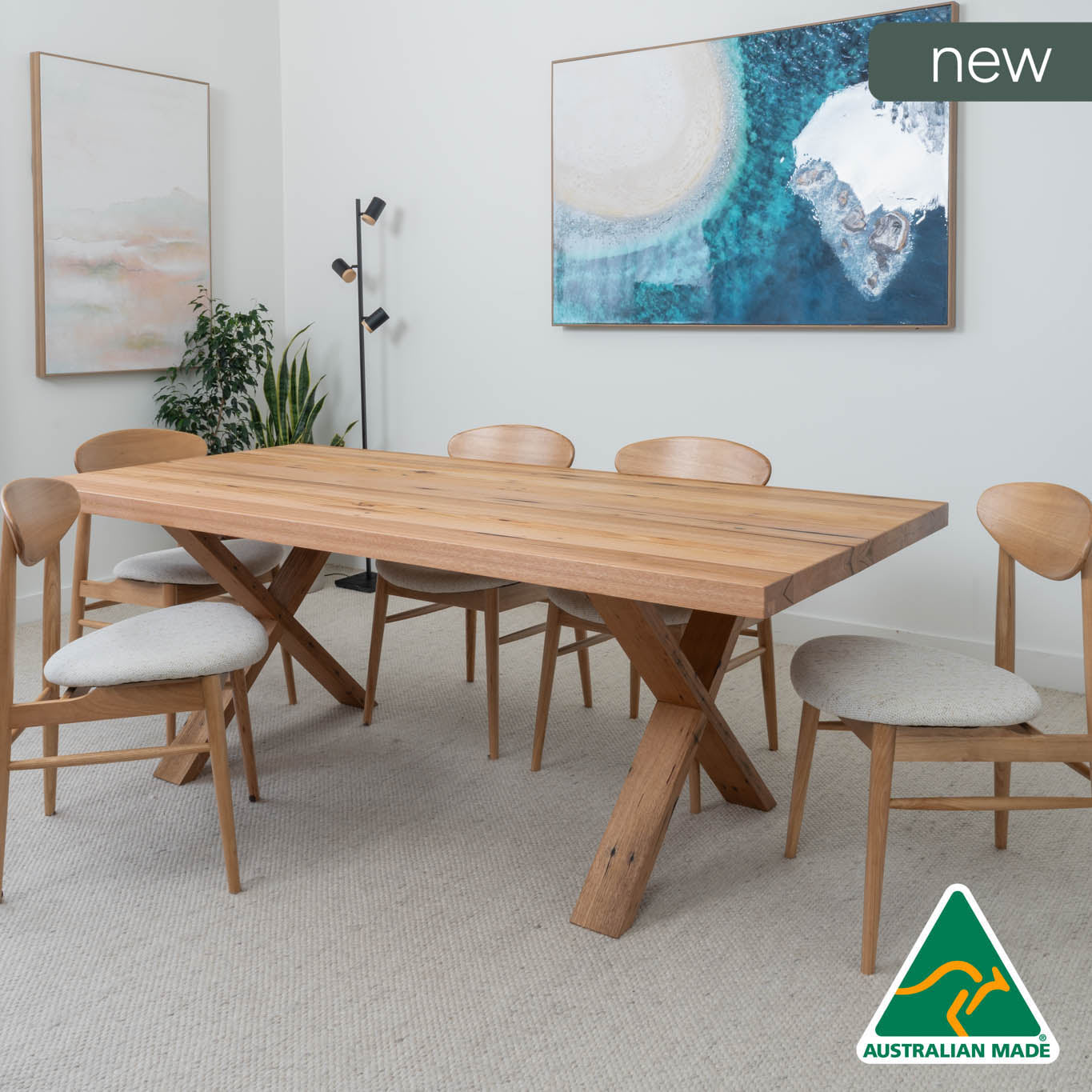Zoho Reclaimed Solid Messmate Dining Table - Made in Australia